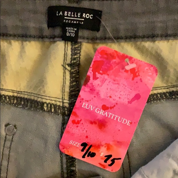 La Belle | Jeans | La Belle Roc Jeans Size 9 Gray Snake Design | Poshmark